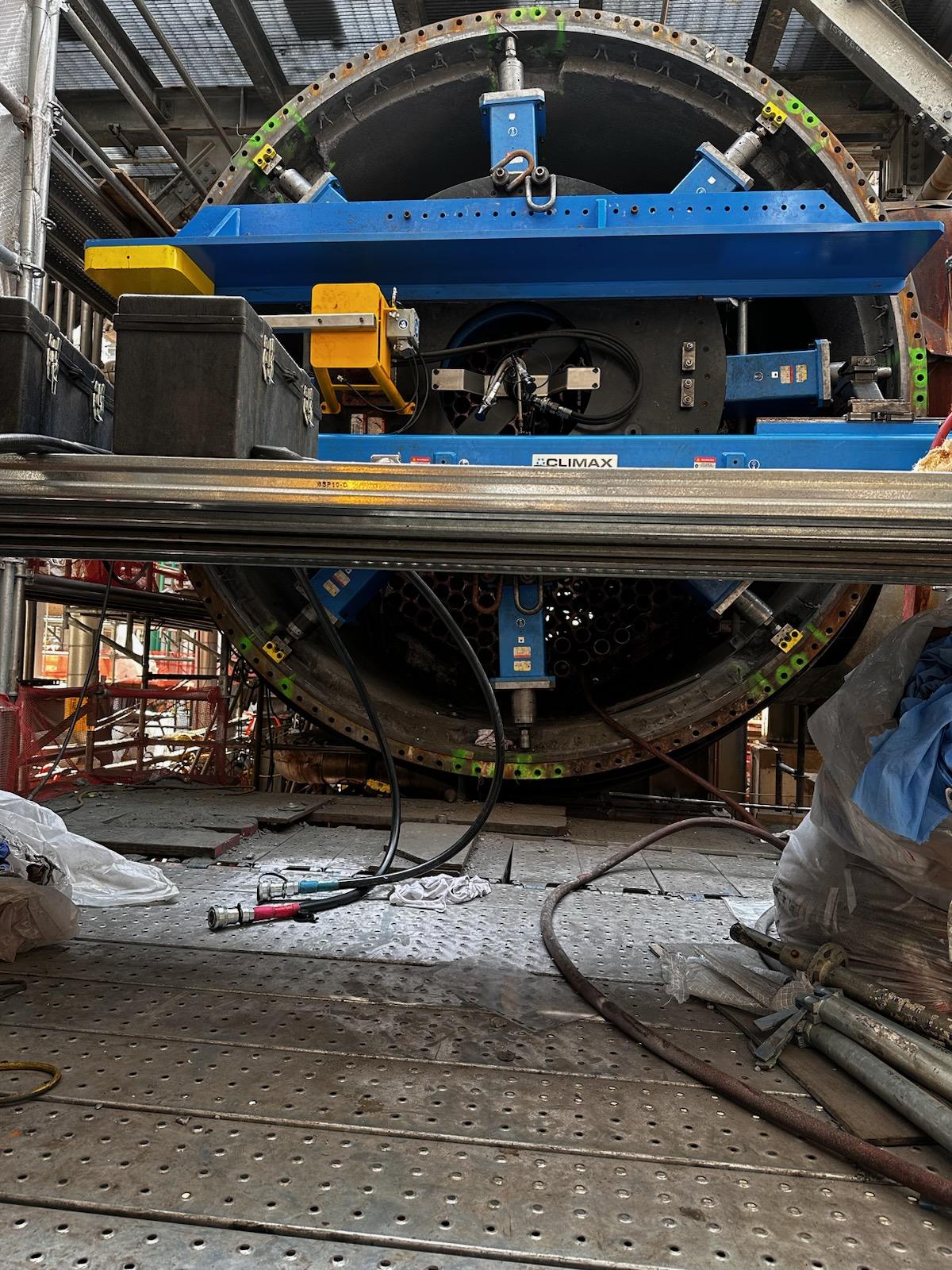 Machining an Exchanger - Climax Portable